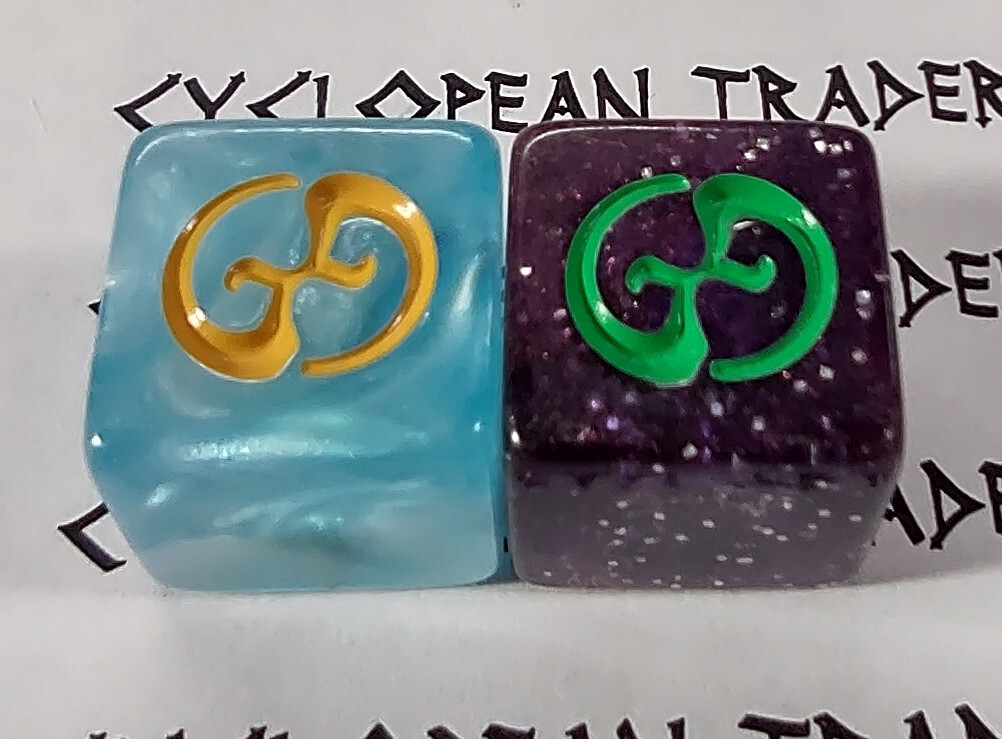 Planar Die x2 ~mtg D6 Purple & Blue MOM Planechase | eBay