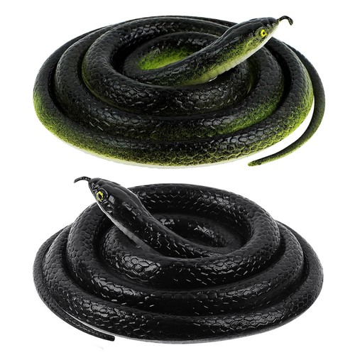 2 Pack Realistic Rubber Snakes for Garden Props Birds Squirrels Mice ...