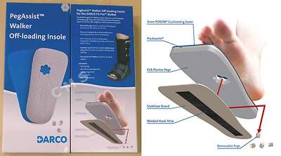DARCO PegAssist PW Walker Off-Loading Insole System For All Walkers Peg ...
