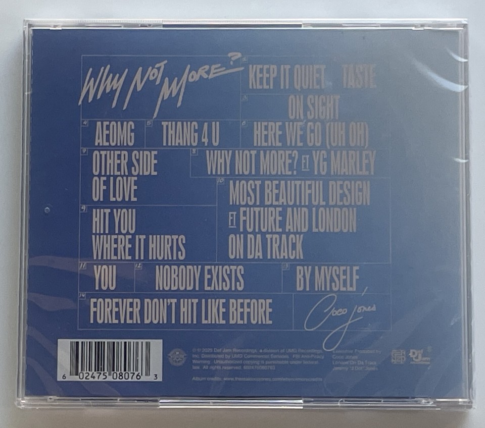 Coco Jones- Why Not More? (CD, 2025, Def Jam Recordings) *New/Sealed ...