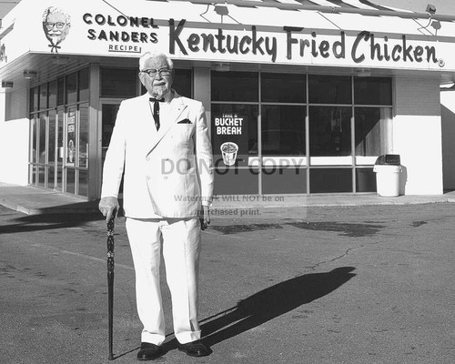 COL. HARLAND SANDERS, FOUNDER OF KENTUCKY FRIED CHICKEN KFC - 8X10 ...