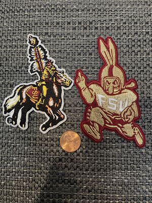 (2) FSU FLORIDA STATE SEMINOLES embroidered vintage Iron on Patch lot ...