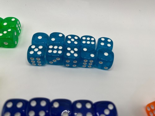 110 Pack OF COLORFUL DICE GREAT FOR GAMES AT HOME AND TEACHING IN THE ...