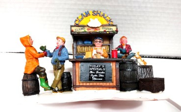 Lemax 814-921 Village Collection Clam Shack Table Accent 728162535313| eBay