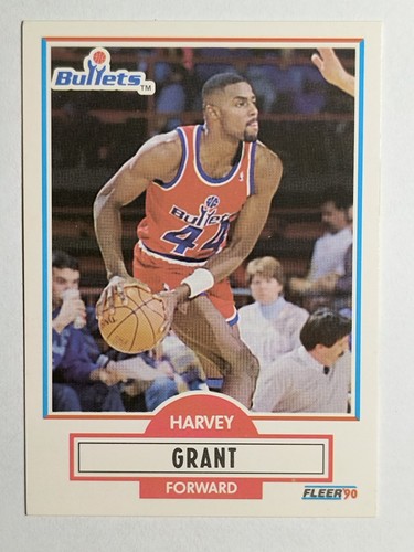 1990-91 Fleer #192B Harvey Grant/First name on card front in white | eBay