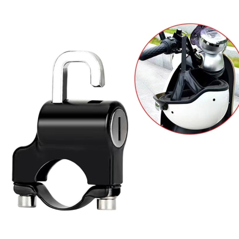 Motorcycle Universal Helmet Lock Handlebar 22-26mm Anti-theft Security ...