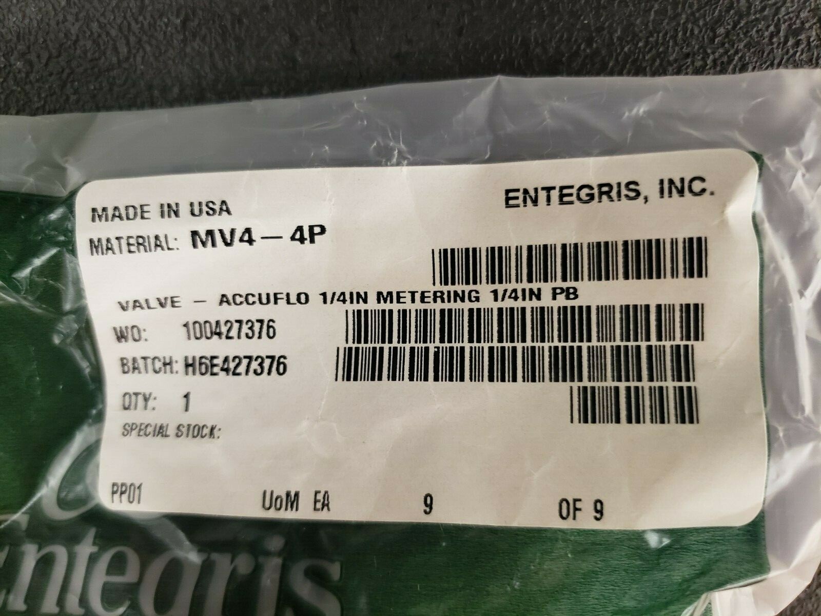 NEW, ENTEGRIS, MV4-4P, Metering Valve, 1/4" Purebond, Panel Mount | eBay