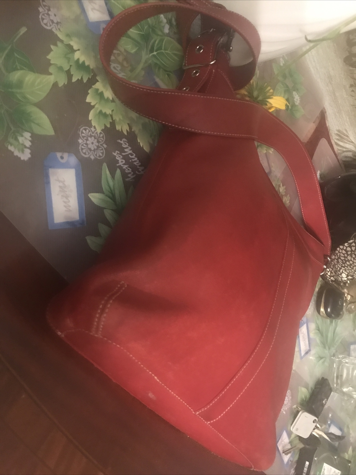 Vintage Coach 9188 Red Leather Legacy Slim Duffle Shoulder Bag | eBay