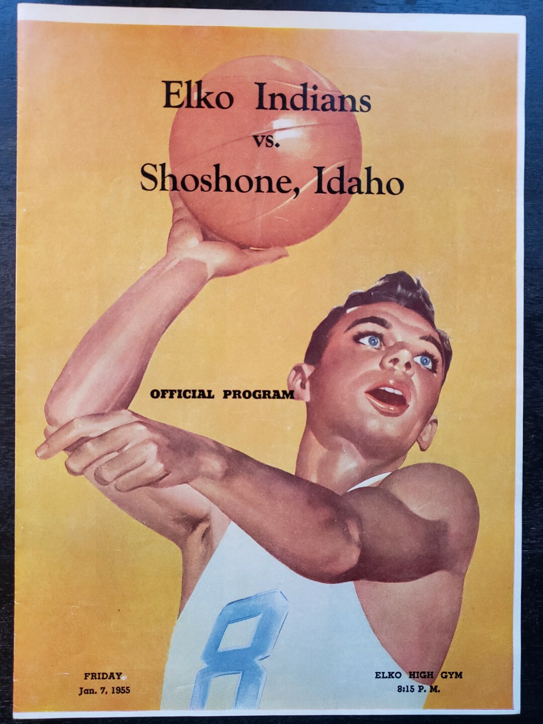 1955 Nevada High School Basketball Program: Elko Indians NV vs ...