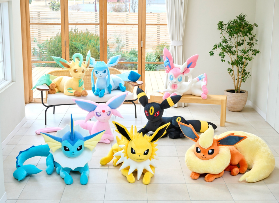 Pokemon Center Plush toy Life Size Vaporeon lying down Japan NEW | eBay