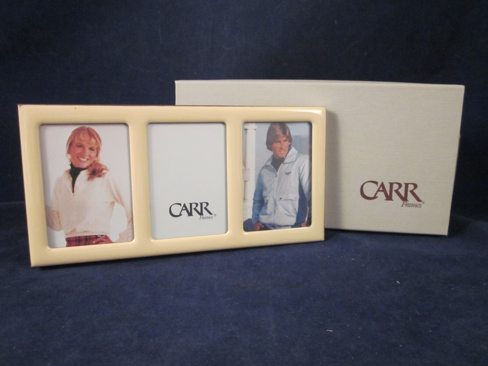 CARR FRAMES Triple Picture Frame 163 2" x 3" Ivory Color VINTAGE NEW ...