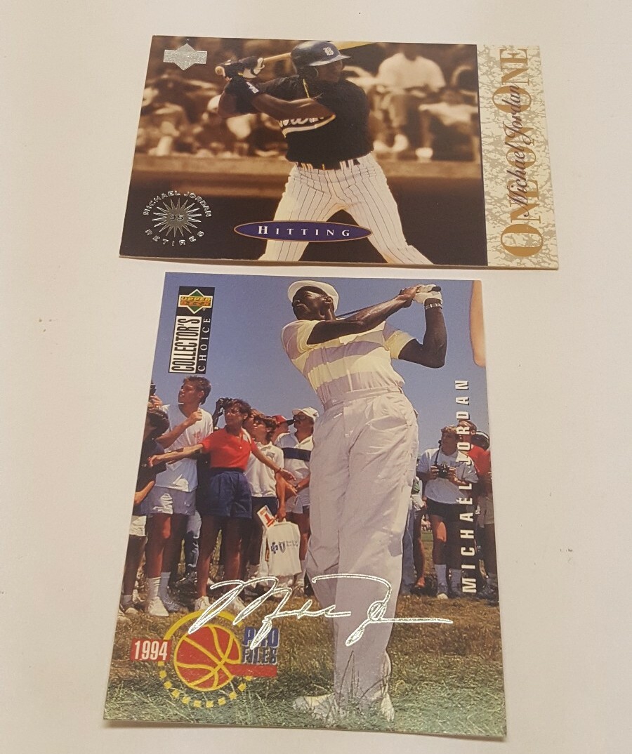 Collector's Choice Silver Signature Michael Jordan Card #204 & Baseball ...