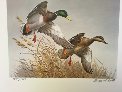 Maynard Reece, "Autumn Wings-Mallards", NFWF 1988 | eBay