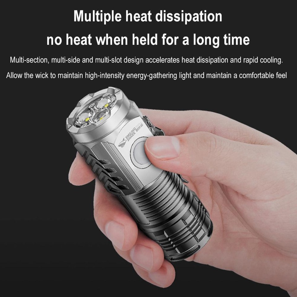 Super Bright Mini LED Flashlight Keychain Pocket Magnetic Torch USB Hot D8 U4K6 | eBay