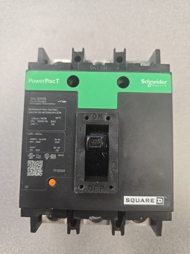 Square D QGL32225 PowerPacT Molded Case Circuit Breaker 240V 225A | eBay
