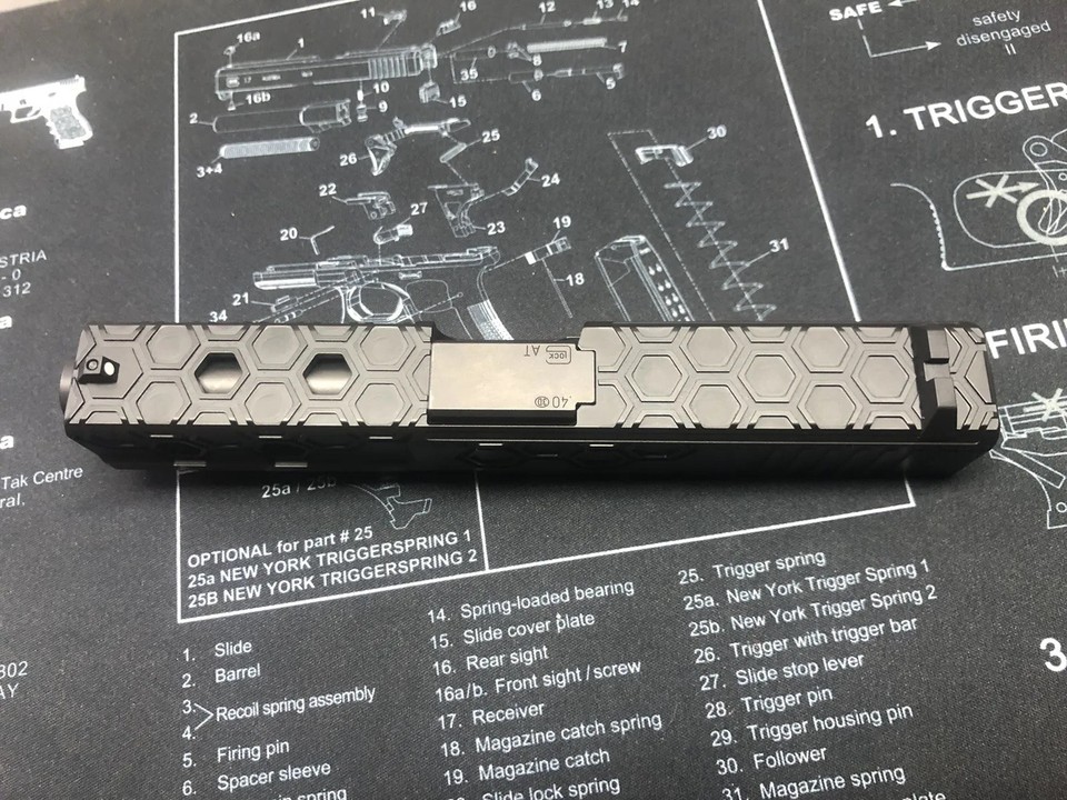 New Custom Glock 23 OEM Gen 3 40S&W Complete Slide Assembly G23 ...
