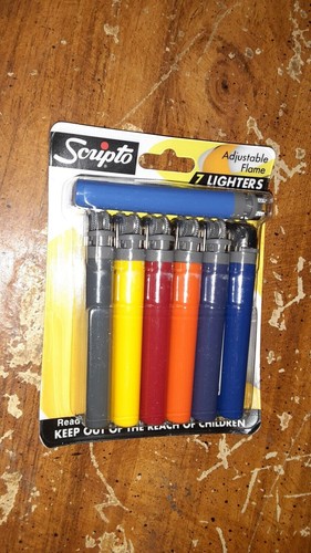 Scripto Lighter Views Lighters View Spark Adjustable Flame 7 Pack ...