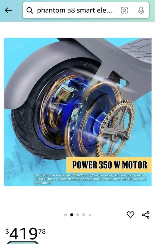 PHANTOM GOGO A8 Foldable Electric Scooter 28 Miles Grey 850036659532| eBay