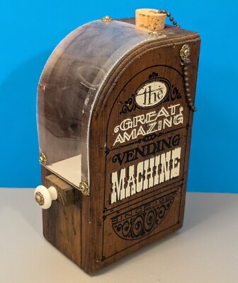 Vintage Wooden Vending Machine - Table Top "Great Amazing" Dispenser ...
