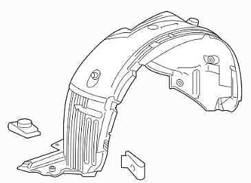 2016-2021 Honda Passport Passenger Right FR Inner Fender 74101TG7A01 ...