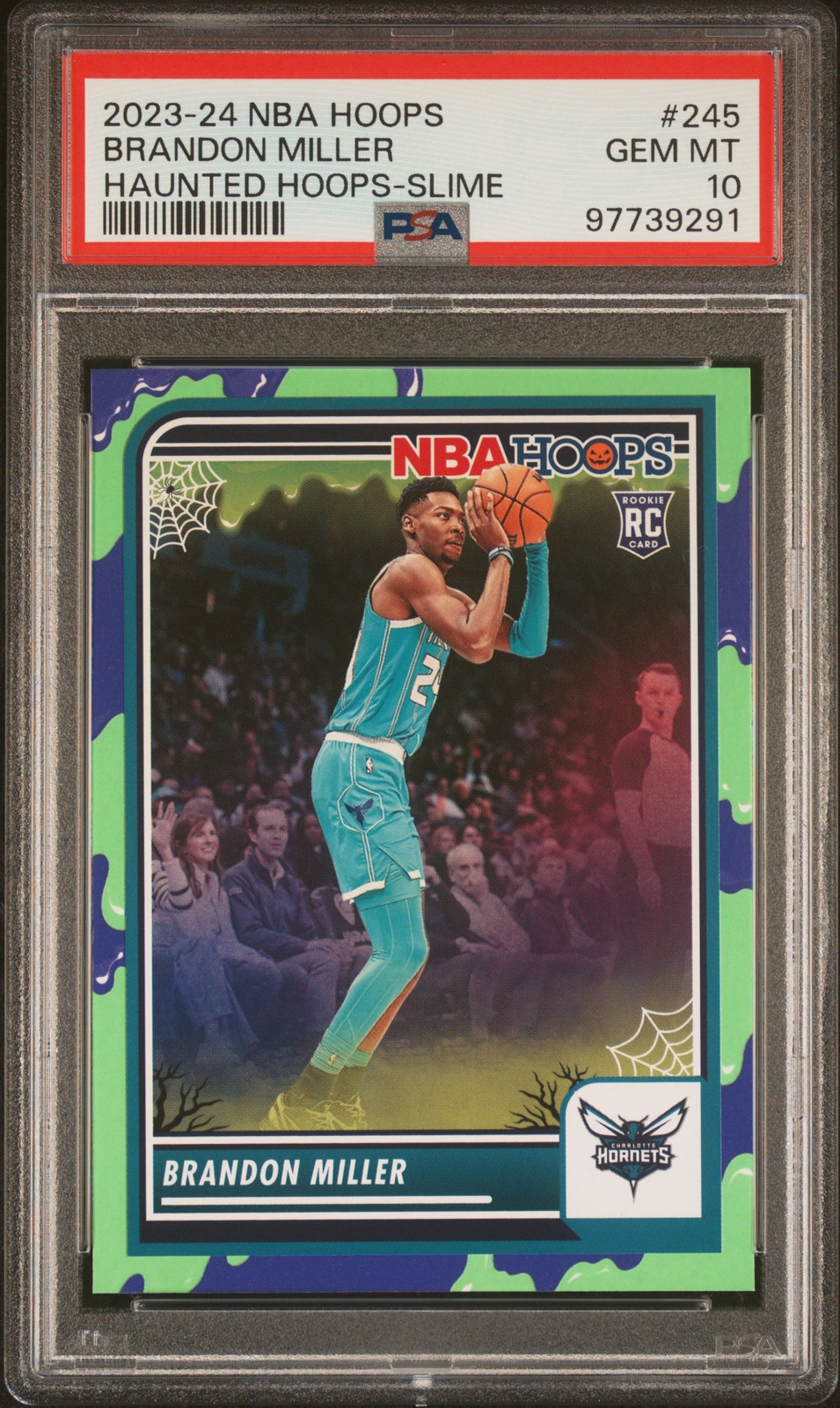 2023 PANINI NBA HAUNTED HOOPS SLIME #245 BRANDON MILLER ROOKIE RC PSA ...