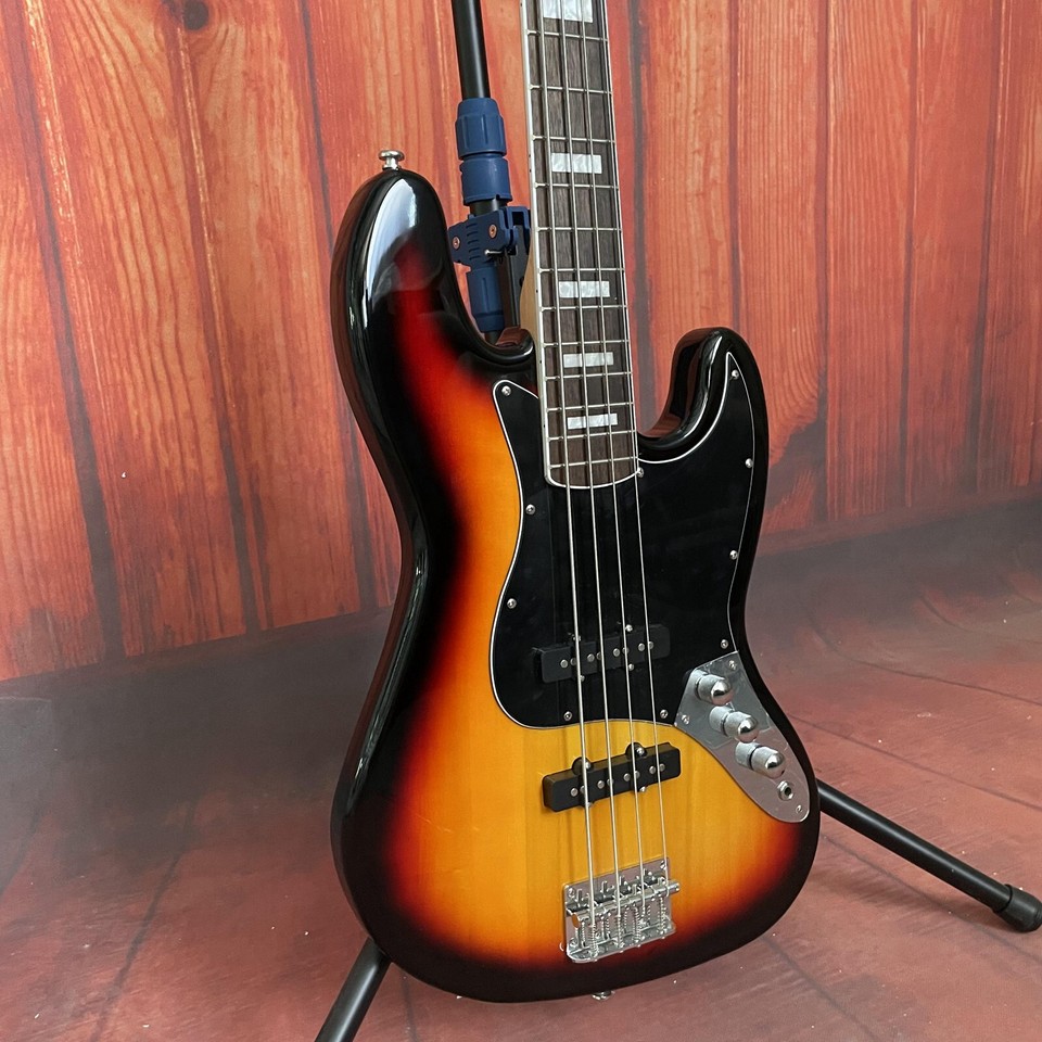 Custom 4 strings Solid Body Jazz Electric Bass Basswood Body Rosewood ...