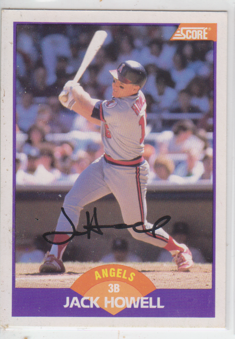 Autographed 1989 Score Jack Howell - Angels | eBay