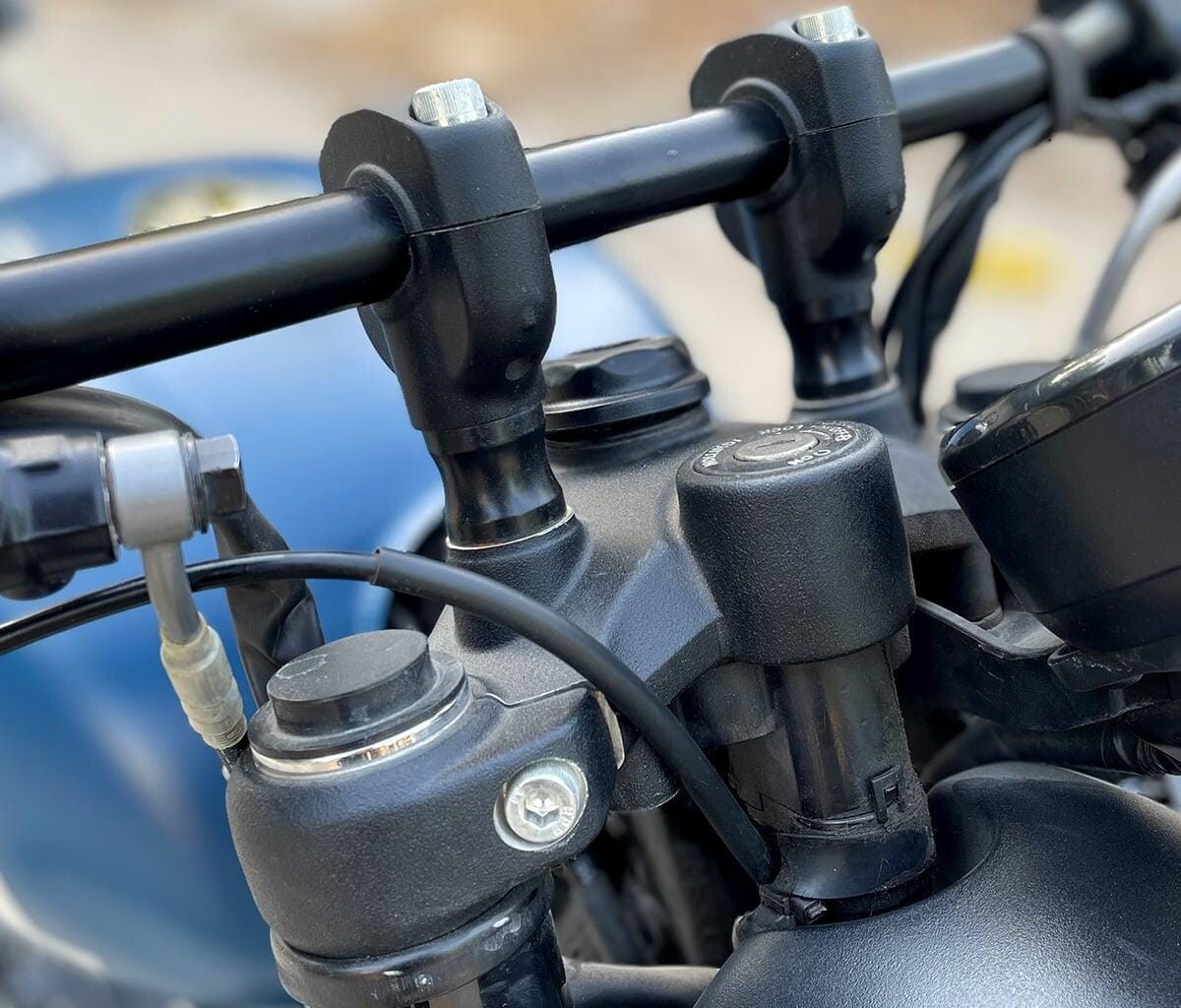 "HANDLE BAR RISER, BLACK" FIT FOR ROYAL ENFIELD HUNTER 350 | eBay