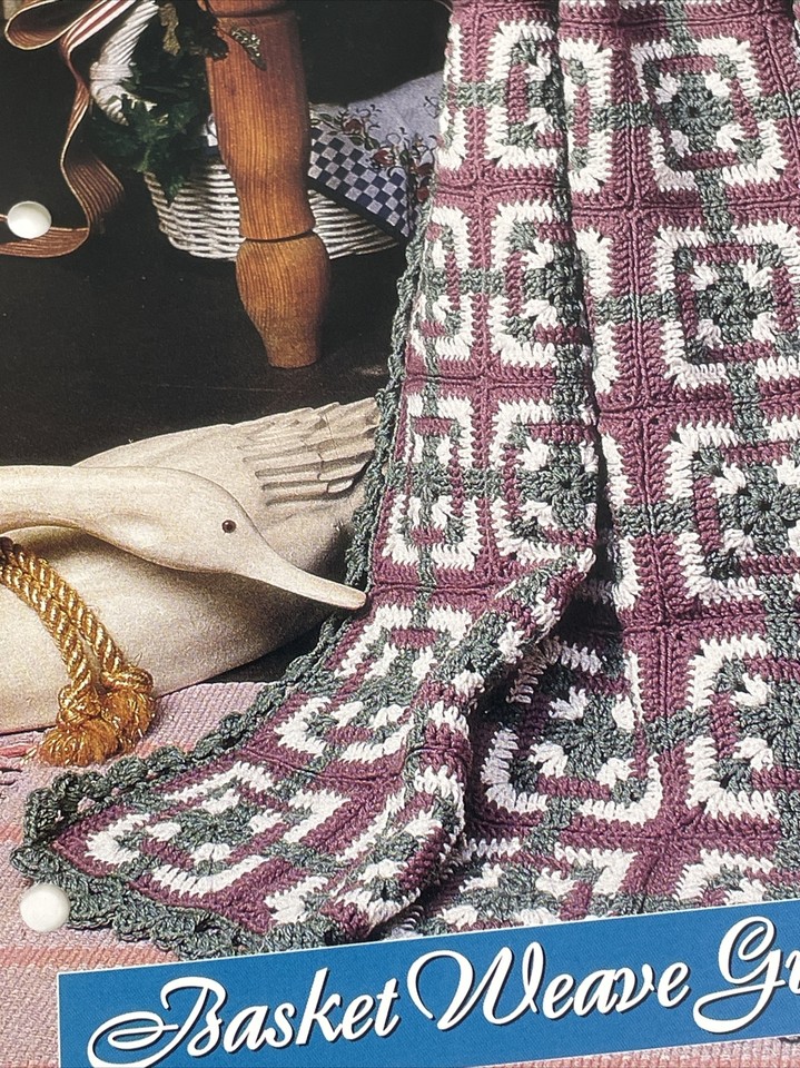 Basket Weave Granny Afghan Take Along Blocks Crochet Pattern ...