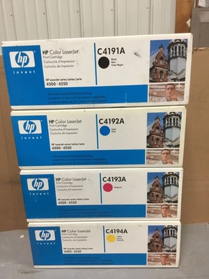 New HP OEM Toner set C4191A C4192A C4193A C4194A 4500 4550 Various ...