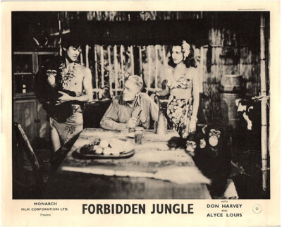 Forbidden Jungle Original Lobby Card 1950 Alyce Louis sexy bikini ...