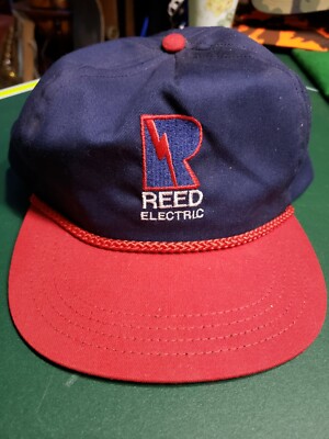 Reed Electric Hat vtg vintage red blue cap strapback | eBay