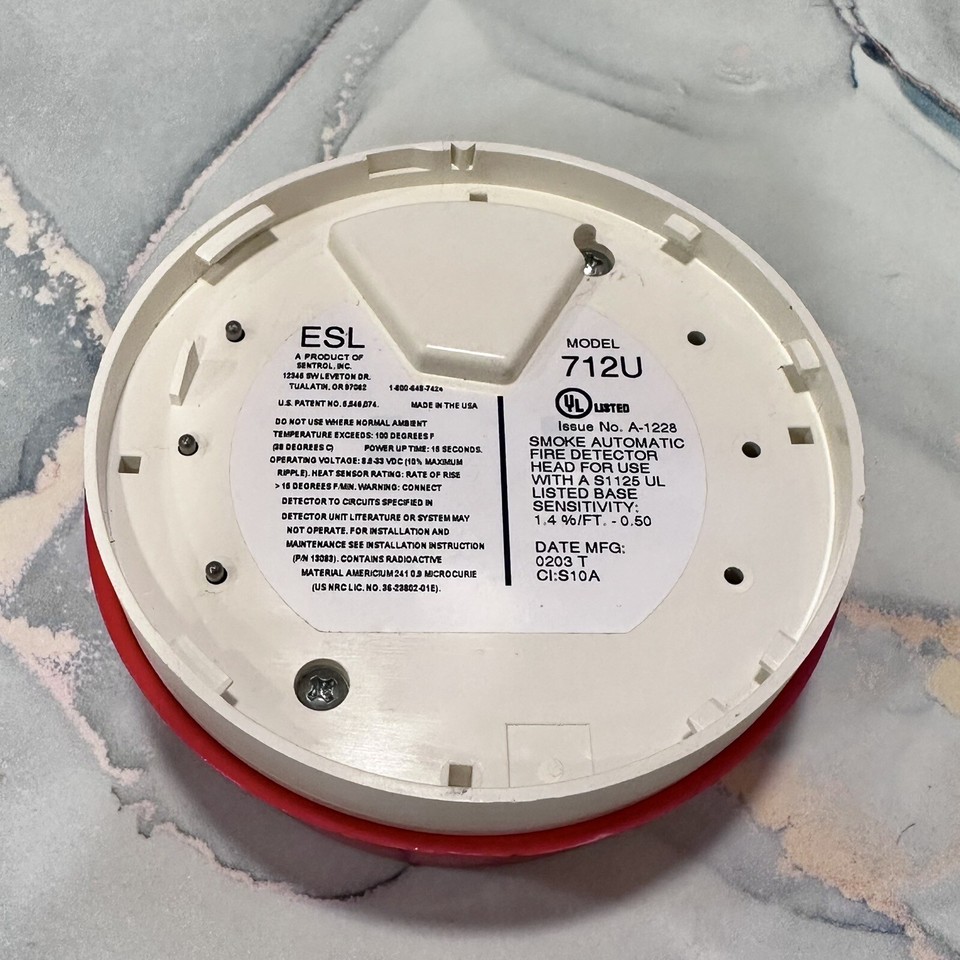 Sentrol ESL 712U Ionization Smoke Detector Head | eBay