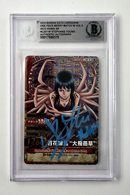 Nico Robin Signed Card One Piece Stephanie Young Autograph Bandai ...