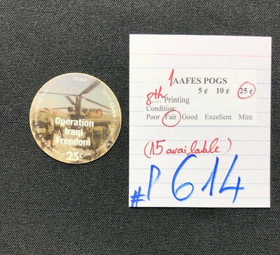 AAFES POGS, 8th Series/Printing, 1 POG, 25¢, #P614, FAIR | eBay