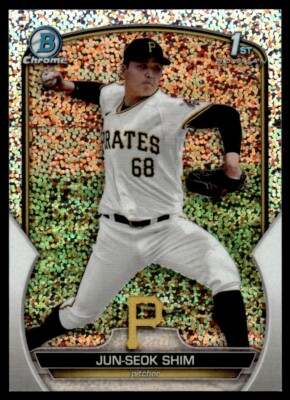 2023 Bowman Chrome Prospects Speckle Refractor Jun-Seok Shim 266/299 ...