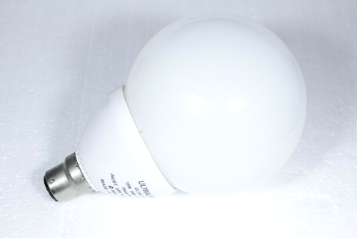 Ultralite Electronic Ultralamp Globe 60 Watts White 2700K Energy Saving ...