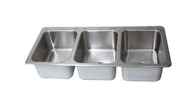 3-Compartment Sinks - Drop In 3 Compartment Sink