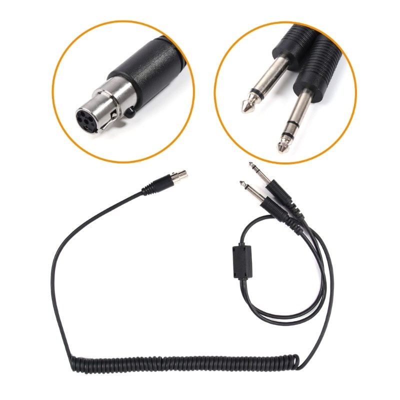 Mono Cable Line Cord Repairing Aviation Headset Double-plug Aircraft ...