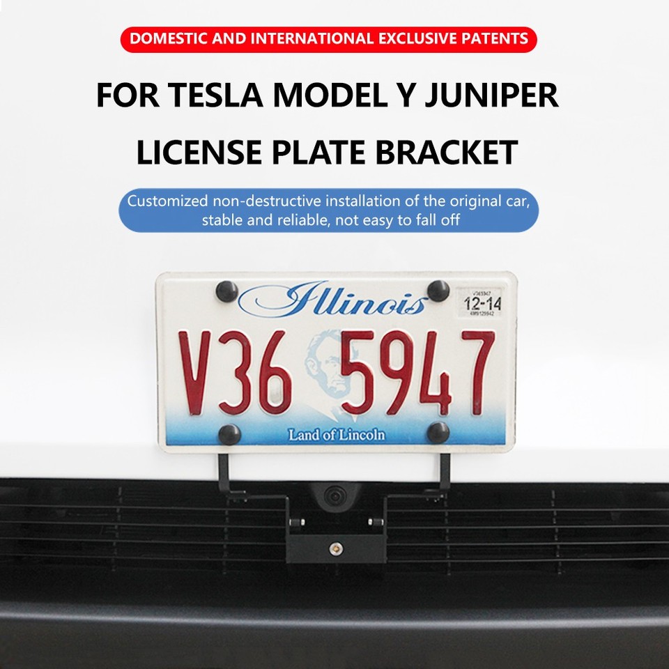 For Tesla Model Y Juniper Metal Front License Plate Holder Mount No ...