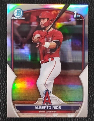 2023 Bowman Draft Alberto Rios Refractor 1ST Bowman Rookie LA ANGELS # ...