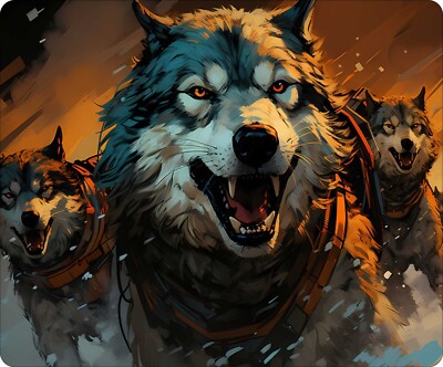 Yellowstone Wolves Chasing Dinner Buffalo??? Mousepad Computer Mouse ...