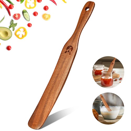 Wooden Skinny Spurtle, 10.9" Bread Mixing Stirring Stick For Sourdough ...