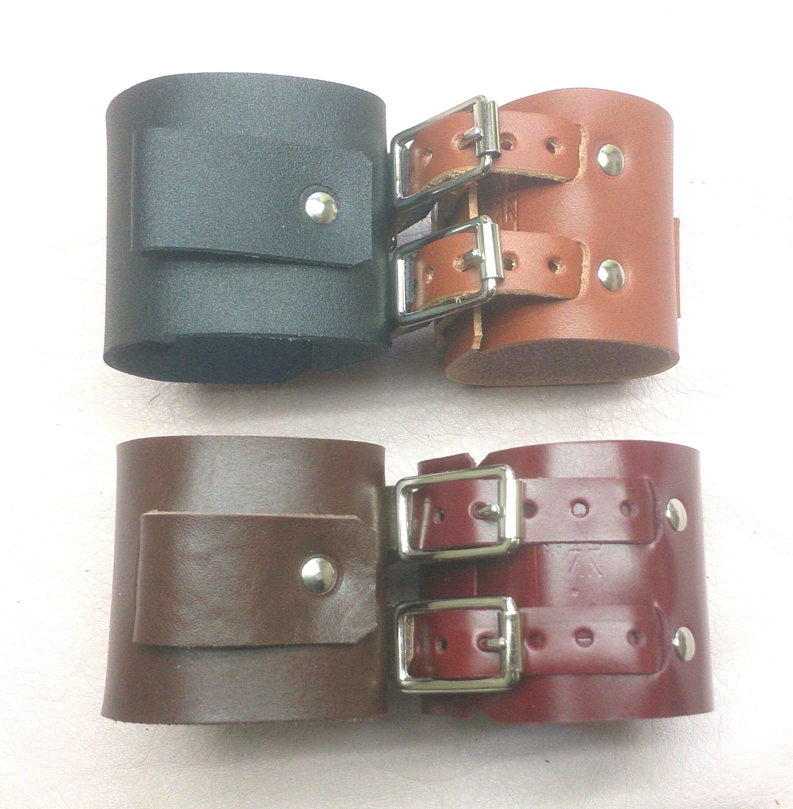 Leather Depp wrist band cuff Bracelet Elliott smith steam punk strap ...