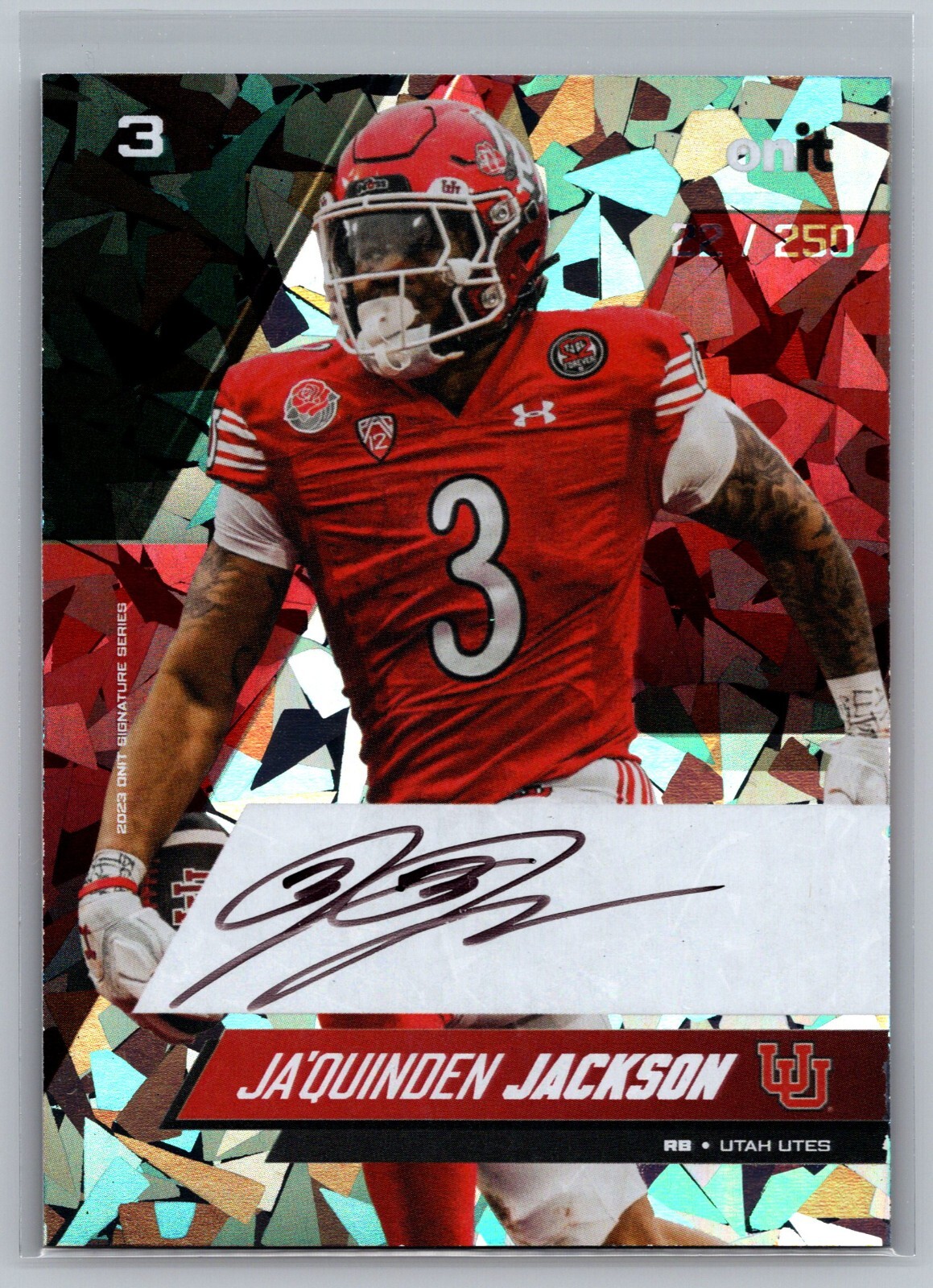 Ja'Quinden Jackson 2023 ONIT University of Utah Utes AUTO #91 Football ...