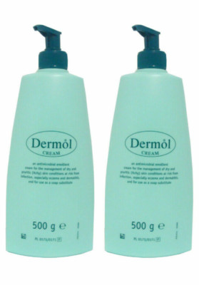 2 x Dermol Emollient Cream 500g Dry Itchy Skin Eczema & Dermatitis ...