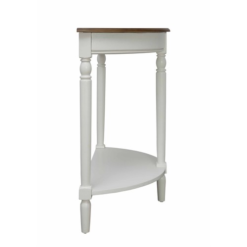 Ergode French Country Half-Round Entryway Table with Shelf - Driftwood ...