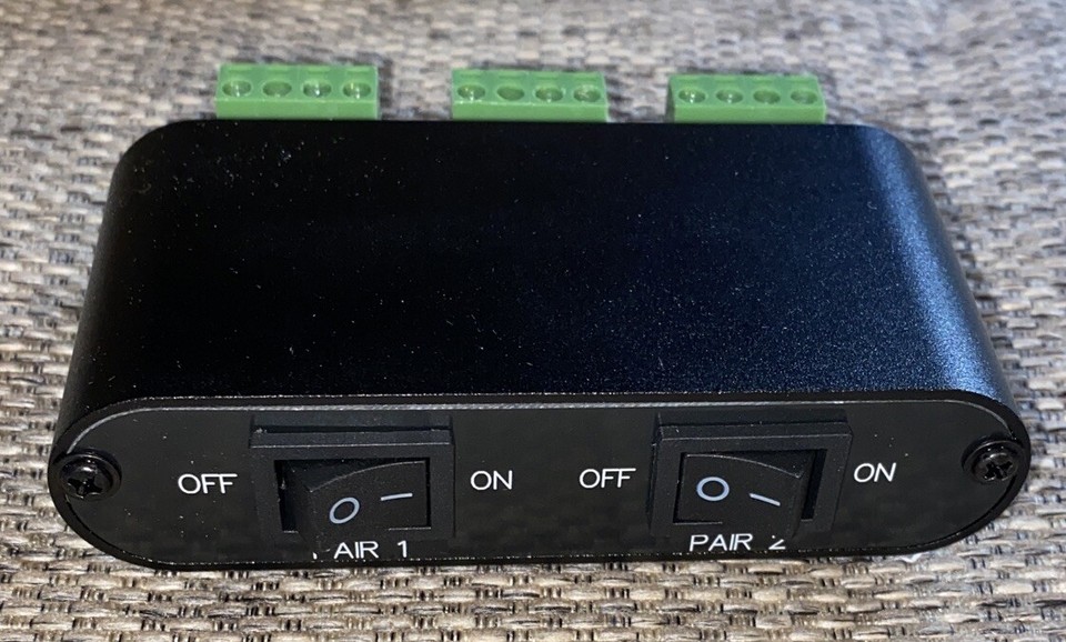 2 Way Zone Audio Stereo Speaker Selector Swtich Switcher Switching Box ...