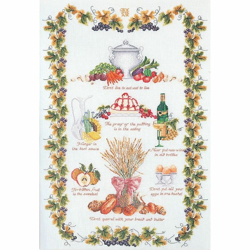 Cross-stitch kit Sampler Kitchen 2027 thea gouverneur | eBay UK