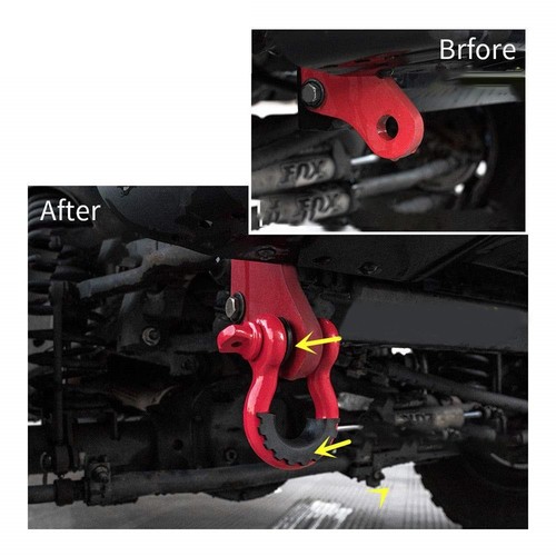 Red U-shaped hook shackle sheath trailer hook rescue For Wrangler ...